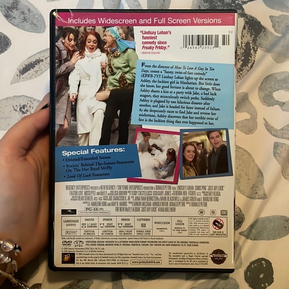 Media | Just My Luck Dvd Movie Disc Romantic Romcom Film | Poshmark